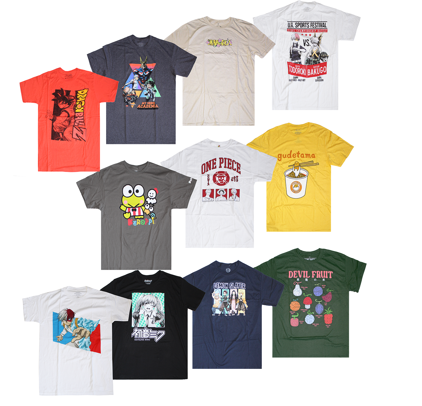 ANIME ASSORTED TESS| ASSORTED COLOR| ASSORTED PRINT | – Offprice Liquidator